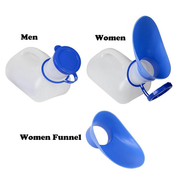 Plastic Urinal Bottle 32 oz/ 1000 ml (2 Pack)
